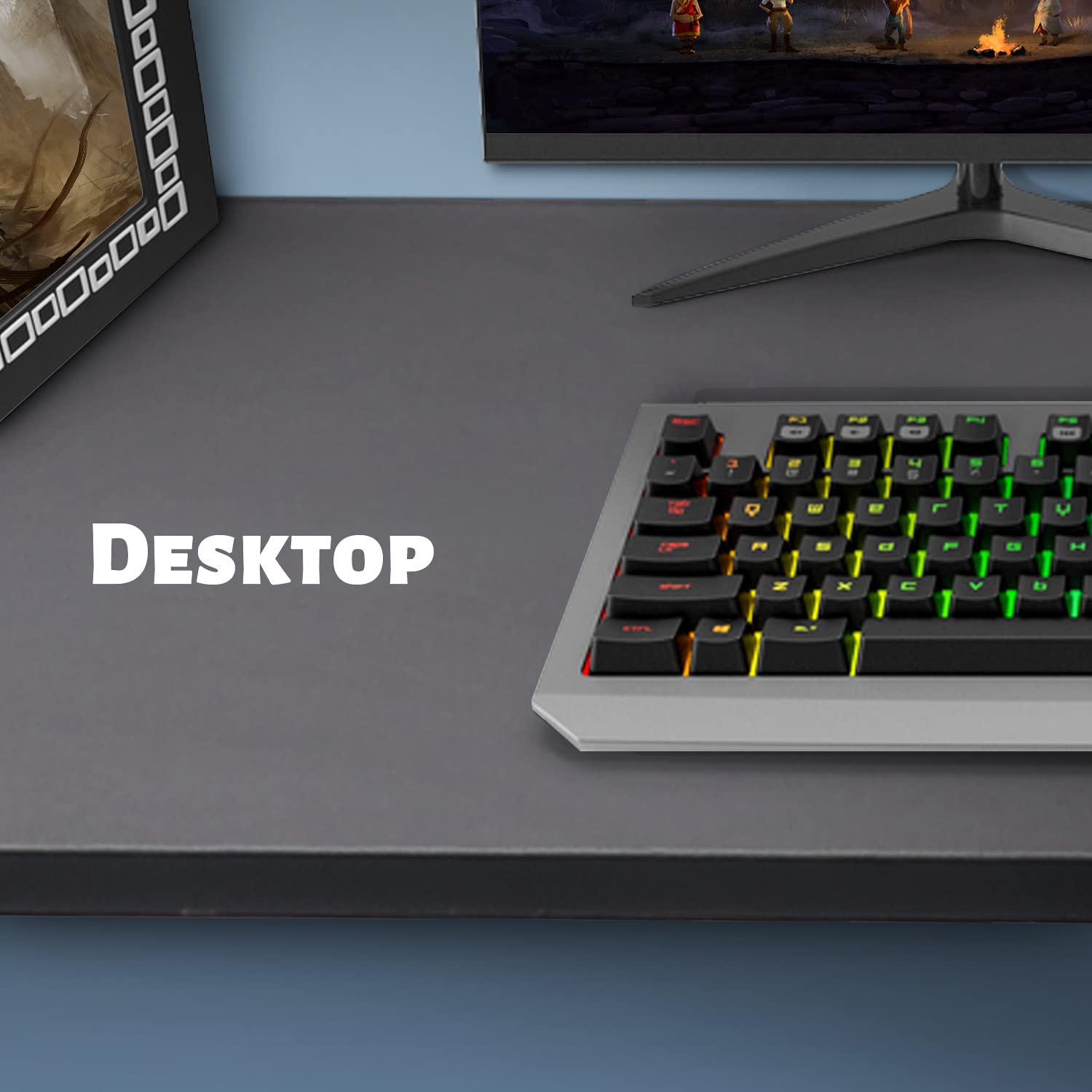 LYNSLIM Gaming Desk β 43β Computer Table for Home Office Gamer Workstation with Storage Shelf,Cup Holder and Headphone Hooks (Black, 43")