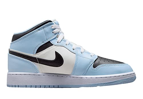 Nike Kids Air Jordan 1 Retro High OG GS Basketball Shoe, Ice Blue/Black Sail-white, 7 Big Kid