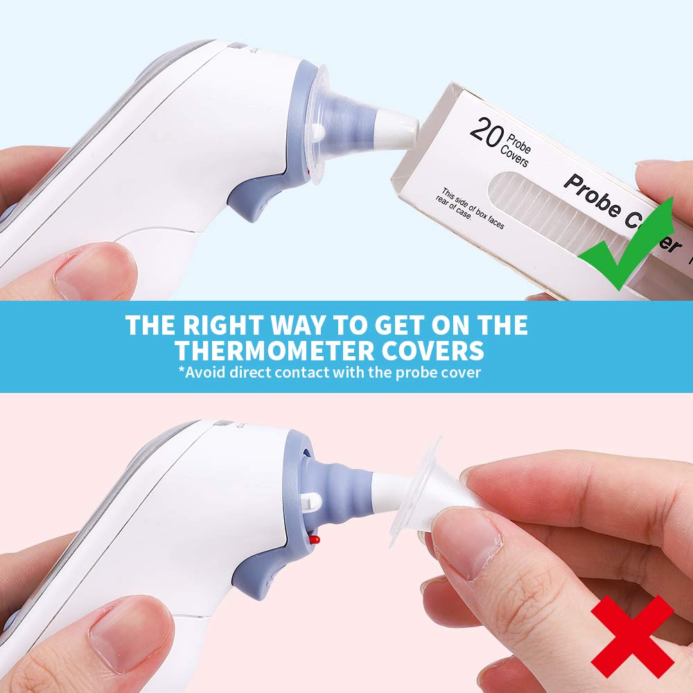 Ear Thermometer Probe Covers Lens Filters Refill Caps for All Braun Digital Ear Thermometer Models, BPA Free and Disposable for Braun Ear Thermometer (200)