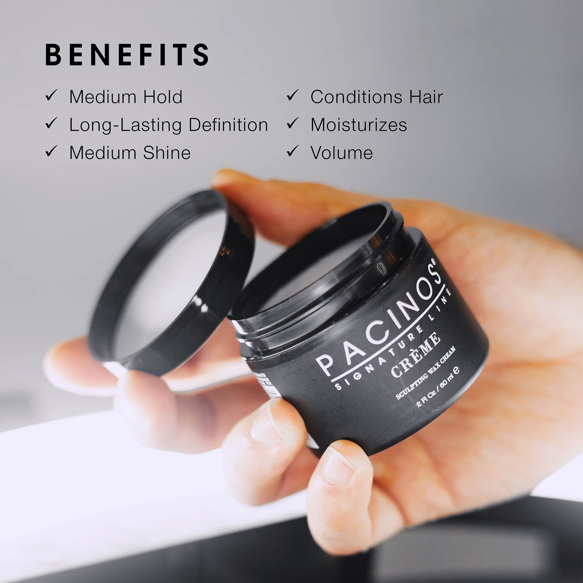 Pacinos Creme Hair Sculpting Wax Cream - Water Soluble Medium Shine Styling Cream