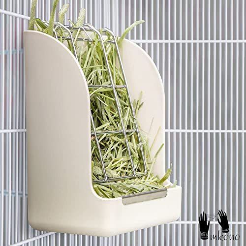 Mkono Hay Feeder Less Wasted Hay Rack Manger for Rabbit Guinea Pig Chinchilla