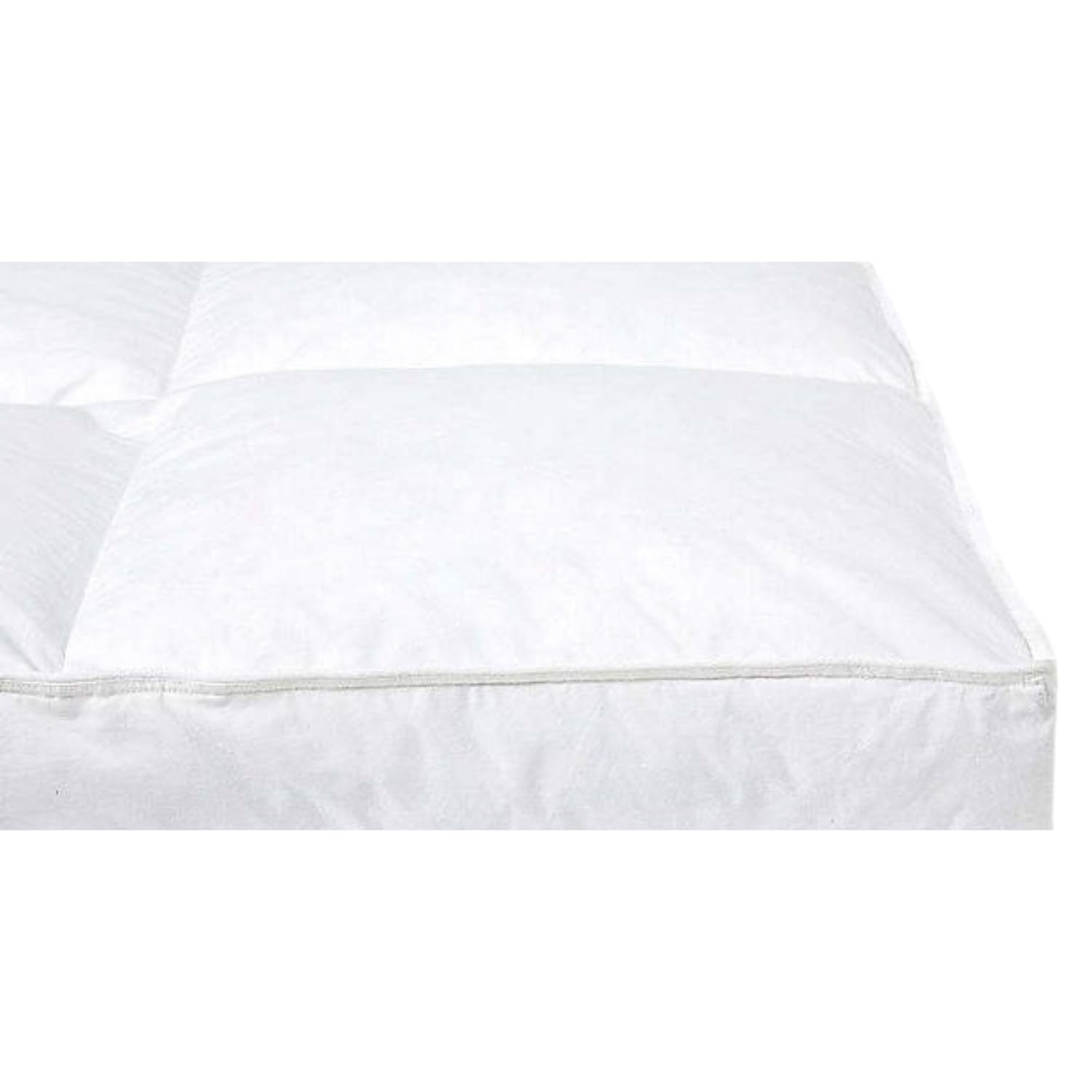 Down Etc Luxury Hotel Mattress Topper Ultra-Soft Feather Bed with Baffle Box Construction, Full, White