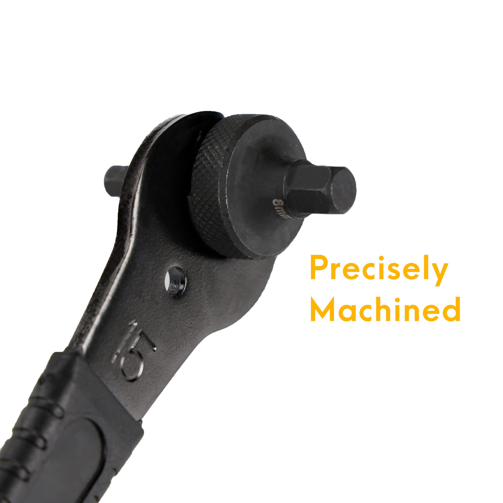 Bikehand Bike Bicycle Pedal Install Remover Tool Kit – Pedal Cone Wrench Spanner 15mm + Hex Pedal Driver Double-ended Allen Key 6mm & 8mm