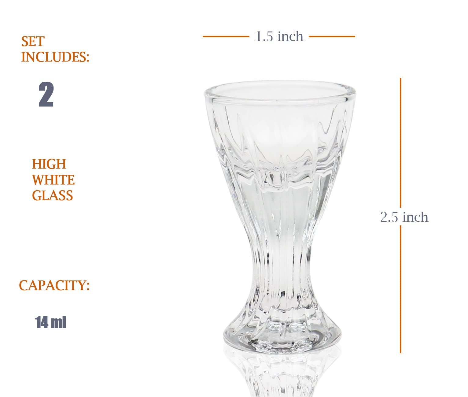 BothEarn Mini Shot Glass Set of 2-14 ml Cute Egg Cup with Stem - Gift Box for Tequila Vodka Soju Whiskey Maotai