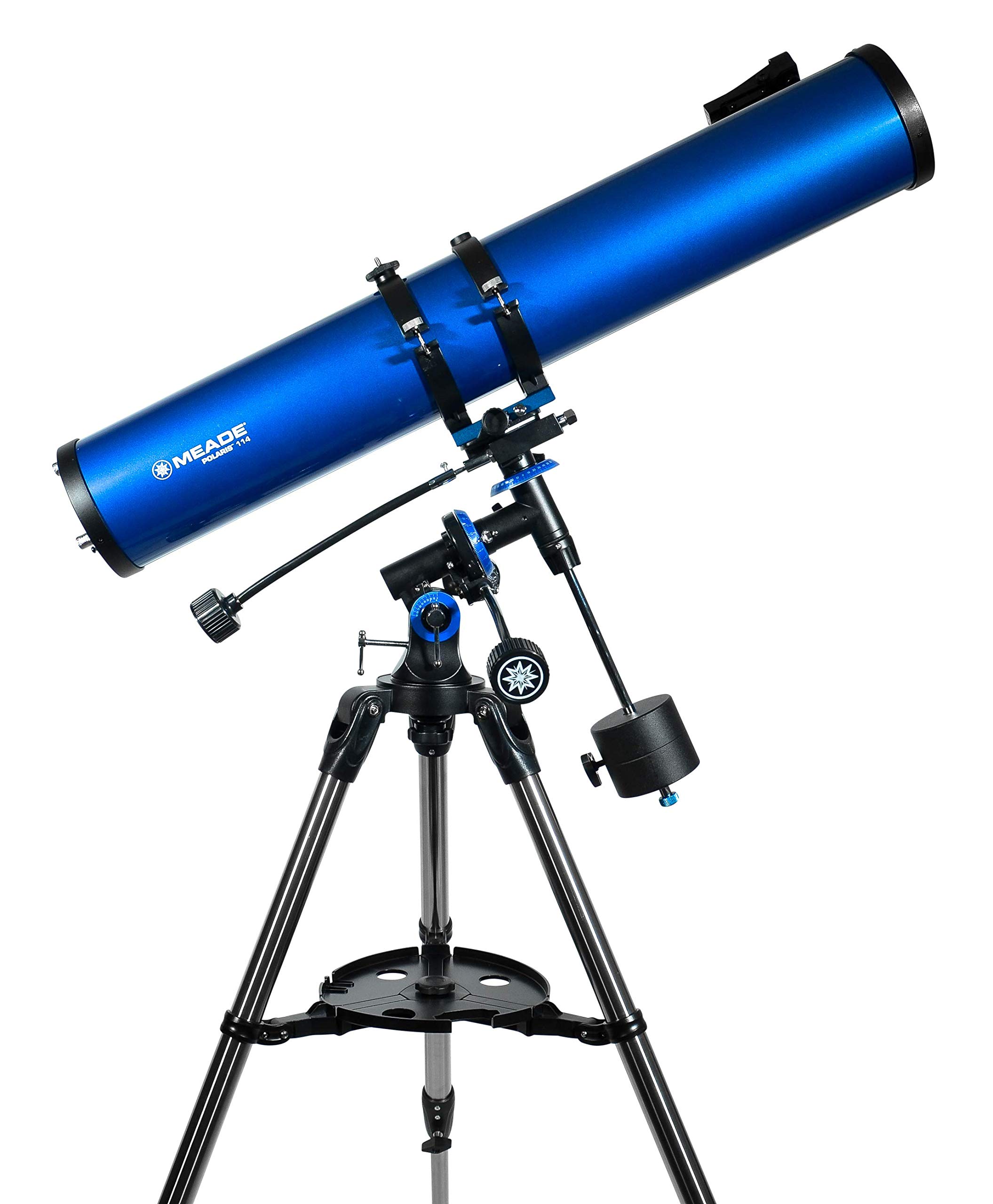 Meade Instruments 216004 Polaris 114Eq Reflector Telescope, Metallic Blue