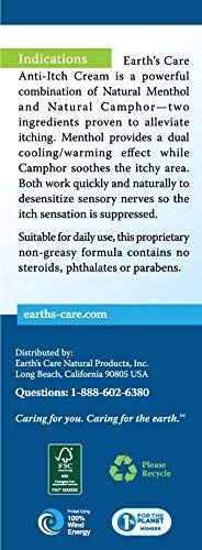 Earth's Care Anti Itch Cream - Extra Strength - Soothes Sunburns, Rashes and Minor Skin Irritation 2.4 OZ (3 Tubes)