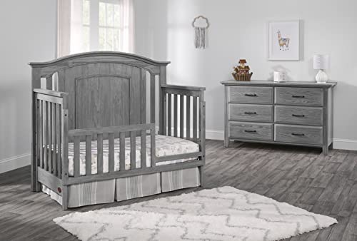 Oxford Baby Willowbrook 4-in-1 Convertible Crib, Graphite Gray, GreenGuard Gold Certified