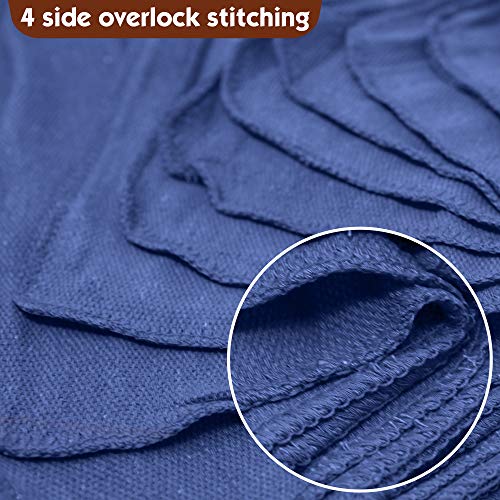 Nabob Wipers Auto Mechanic Shop Towels 25 Pack Shop Rags 100% Cotton Size 14"x14" Commercial Grade (25 Pack, Blue)