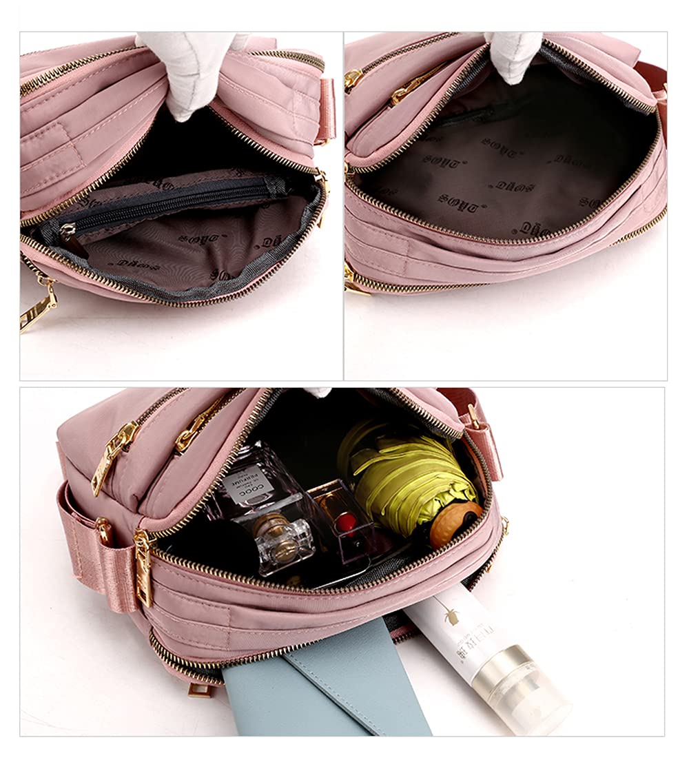 JIANLINST Small Crossbody Purses for Women Multi Pocket Casual Crossbody Bag Cellphone Wallet Purse Shoulder Bag Dark blue