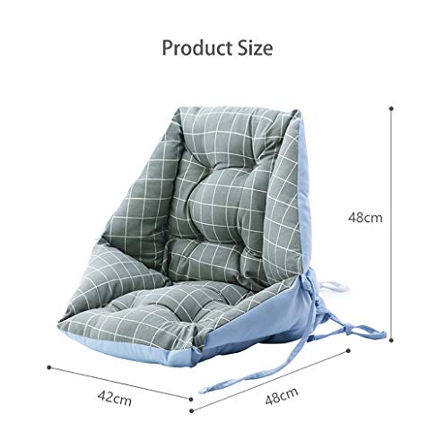 BASMPP Plush Seat Cushion, Thick Chair Pillow with Ties Back Sciatica Relieve, Shell Shape Cushion One-Piece Cushion Waist Seat Pad Side Strap Design Sedentary Does not deform