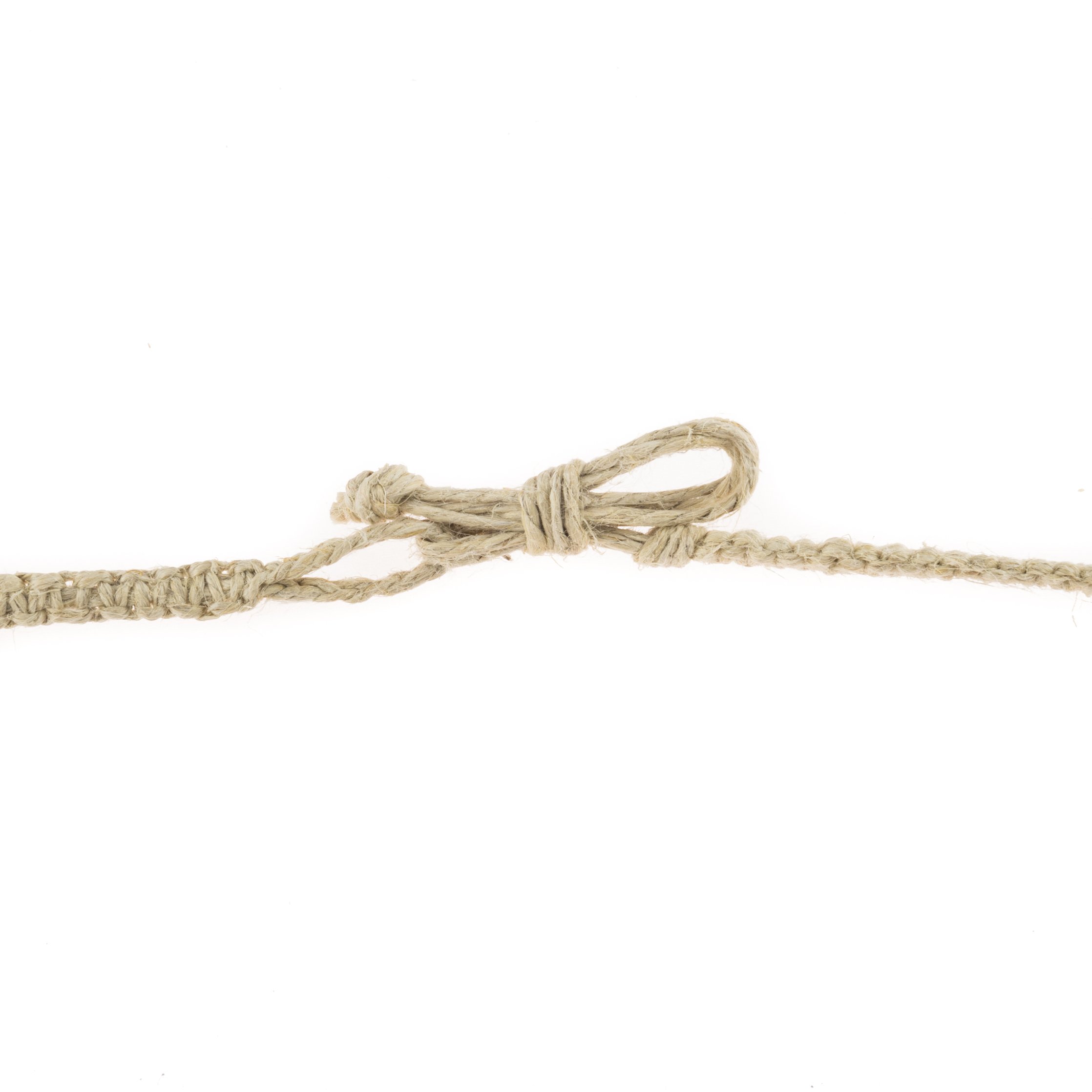 BlueRica Braided Hemp Cord Choker Necklace with Cat's Eye Beads (White)