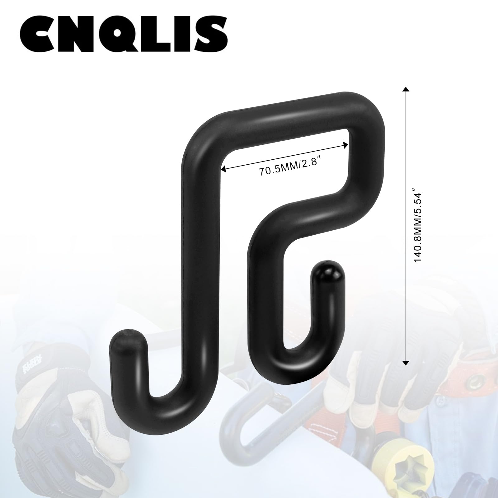 CNQLIS 2-Pack Black 3" Aerial Bucket Lineman Bucket Hooks for Blankets, Aerial Bucket Hooks, Aerial Basket Hooks, Lineman Bucket Tool Holders, Tool Bag or Apron Holder Hooks
