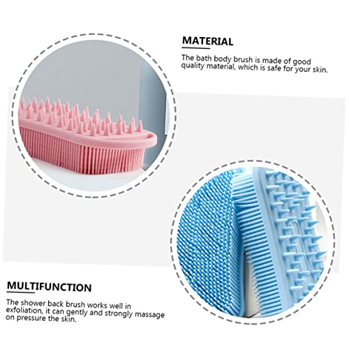 FRCOLOR 12 pcs Exfoliator Wet Shower for Tools Use Home Dry Brush Reliable Washin Exfoliating Scrubbers Body Household Brushes Cleaning Bathing Square Massager Silicone Hair Cleaners