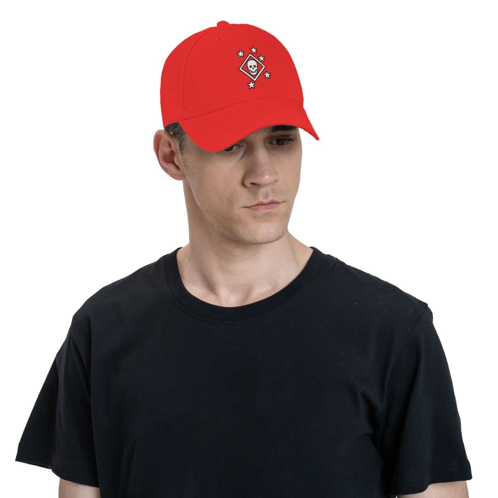 Black & White Marsoc Marine Raiders Skull and Stars Logo Baseball Cap Adjustable Fashion Uv Protection Sunhat Unisex