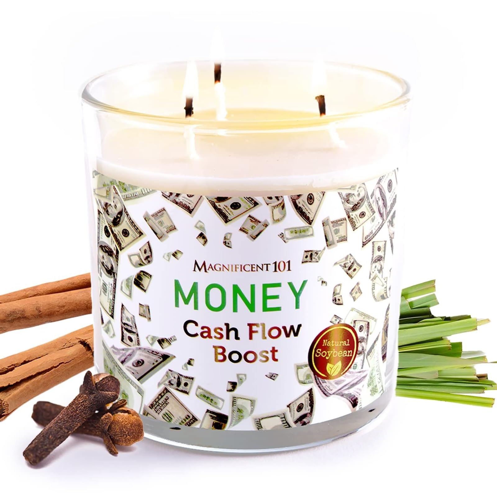 Magnificent 101 Abundance Large Glass Candle 14oz