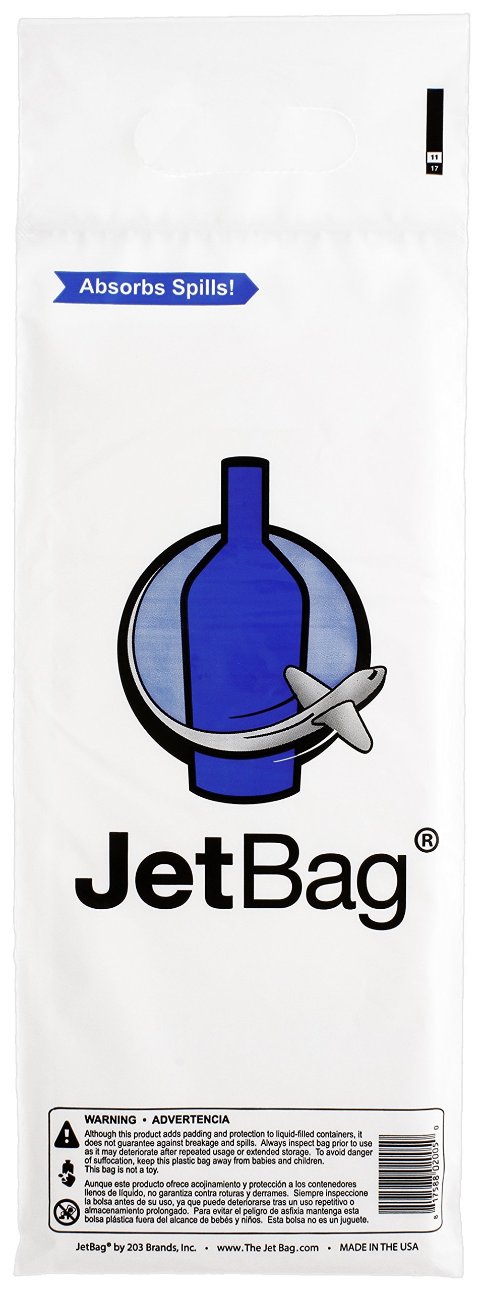 Jet Bag Bold - The Original ABSORBANT Reusable and Protective Bottle Bags - Set of 3 - Made in the USA