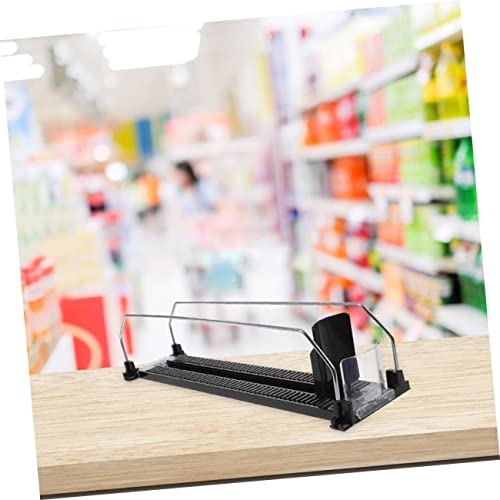 FELTECHELECTR Refrigerator Beverage Shelf Drink Dispenser Fridge Organizer 2pcs Drink Pusher Black Pulley Abs Air Curtain Cabinet Vending Machine Beverage Dispenser Fridge Drink Pusher