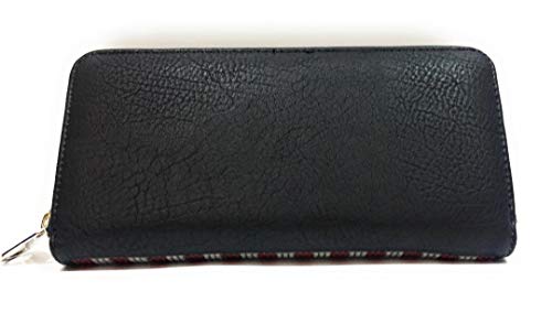 HW Extra Bling Rhinestone Western Zipper Wallet Black (USA)