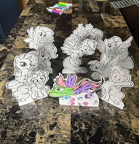 Montco Crafts My Little Pony Coloring Kit Pop Outz and Activity Play Set with Markers, Stickers and More