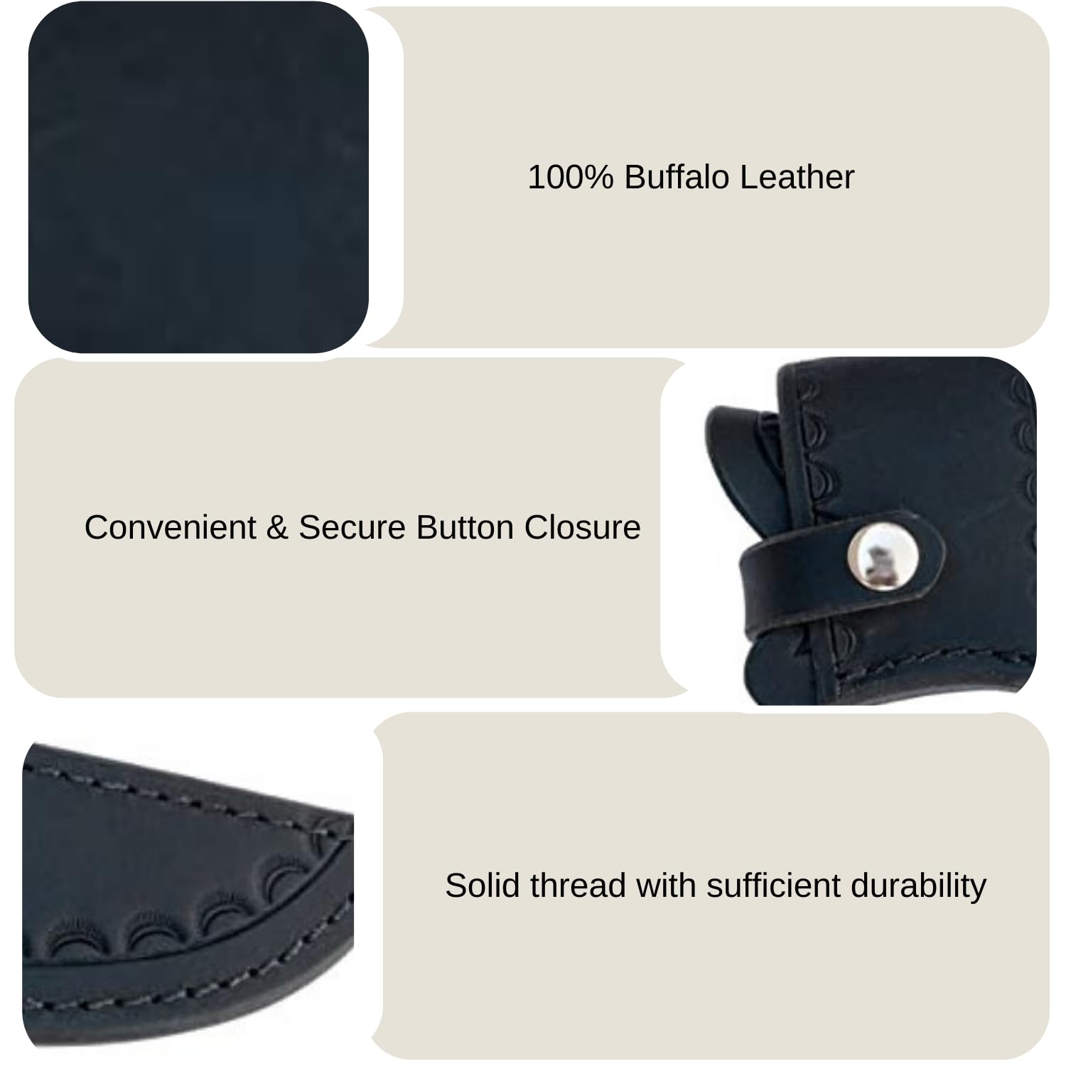 Coast Leathers Custom Leather Sheath, Fits Cold Steel 49LCK SRK No:149 SRK, Fixed Blade Knife Holder, Sheath Only - Cross Draw Knife Holster, Black
