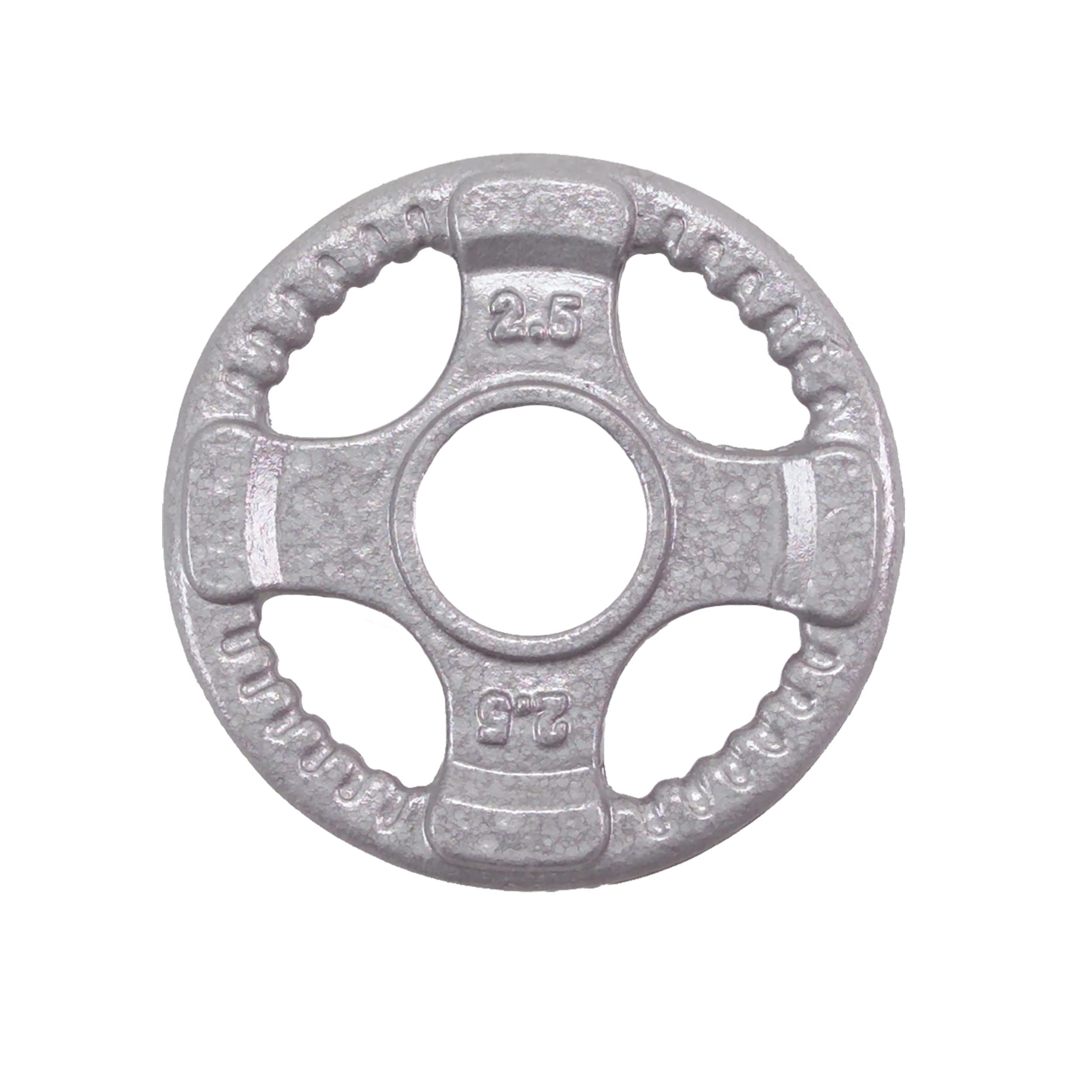 Body-Solid (OST400S) Cast Iron Quad Grip Design Weight Plate Set With 7 ft. Olympic Bar - Free Weights, Dumbbell Plates, 2 Inch Standard Hole for All Barbell Types, 400 Pound Total Weight Sets