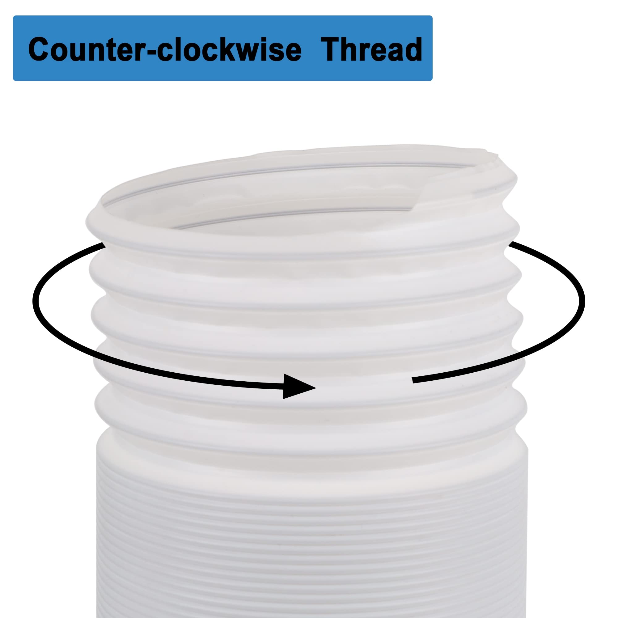 Cllayees Air Conditioner Hose Portable Exhaust Vent, 5.9" Diameter 80" Length Anti-Clockwise Thread, Expandable AC Universal Hose Compatible with Most Portable Air Conditioners