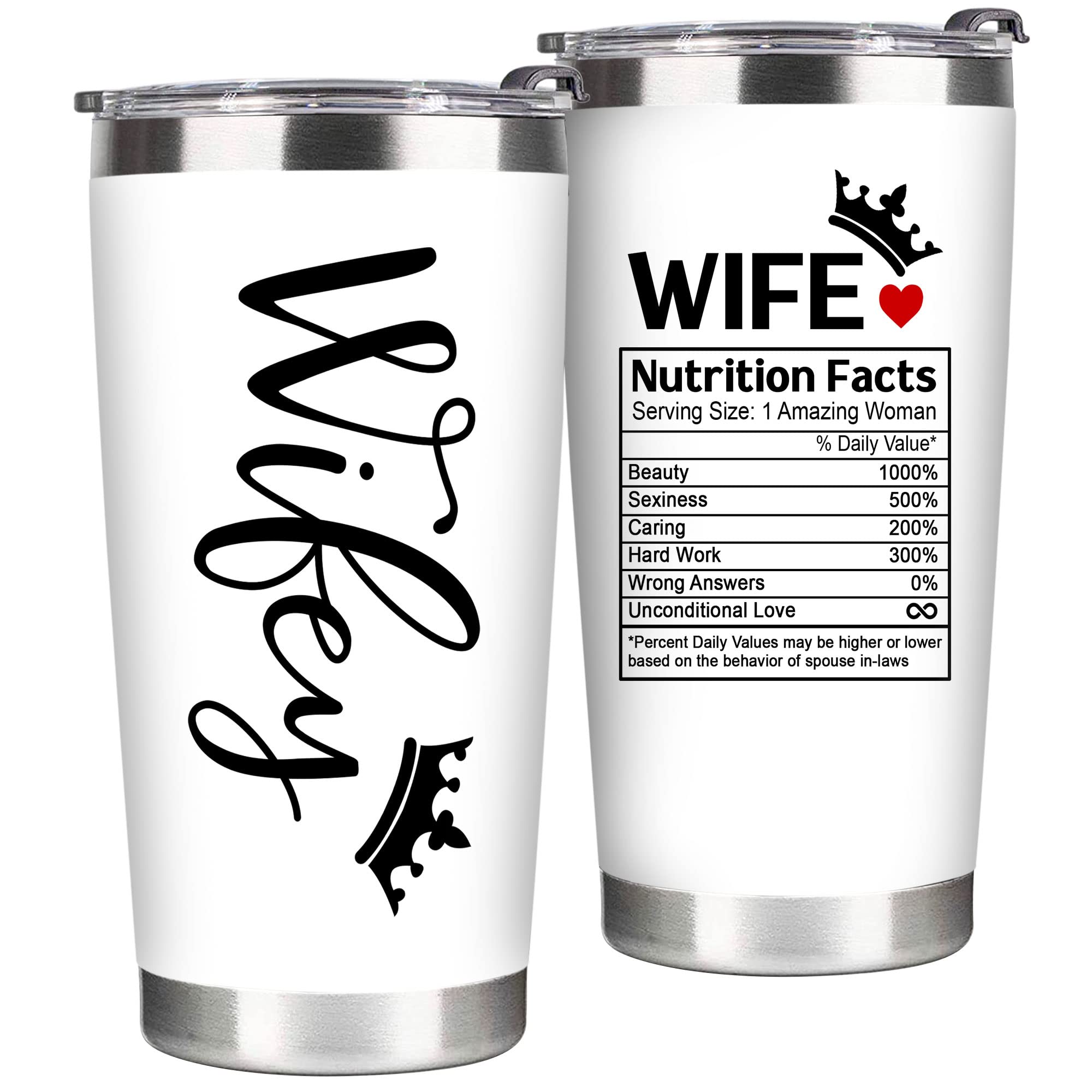Gifts for Her Anniversary, Gifts for Her - Gifts for Wife, Wife Gifts from Husband - Anniversary, Birthday Gifts for Wife - Mothers Day Gifts for Wife - Wife Birthday Gifts Ideas - Wifey Tumbler 20 Oz