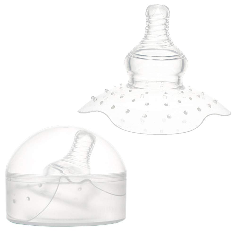 FJYQOP Nipple Shield, Premium Contact Nippleshield for Breastfeeding with Latch Difficulties or Flat Inverted Nipples, Clear