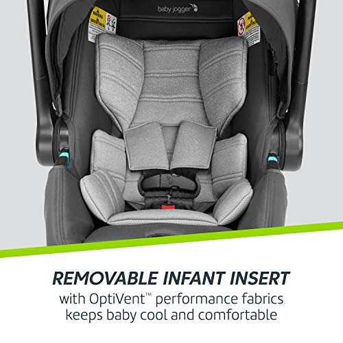 Baby Jogger City Mini GT2 Stroller, Jet with Baby Jogger City Go Air Infant Car Seat, Granite