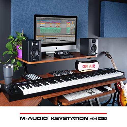 M-Audio Keystation 88 MK3 β 88 Key Semi Weighted MIDI Keyboard Controller for Complete Command of Virtual Synthesizers and DAW parameters