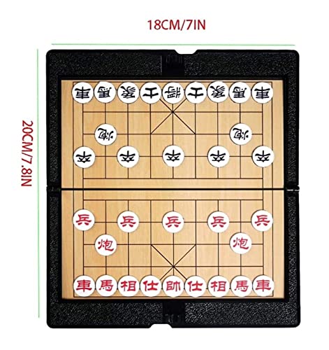 JGATW Chess Set Chess Board Game,Chinese Chess Set Folding Chessboard Small Pieces,Folding Roll Up Chess Game Sets International Chess