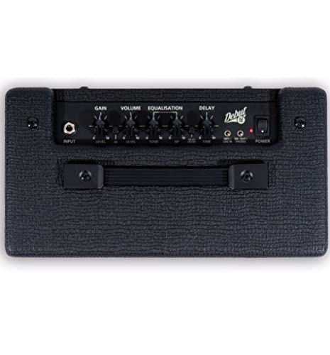 Blackstar Debut 10E Beginners Practice Electric Guitar Amplifier Combo with Delay Effect 10 Watt Headphone Input/Line in MP3 Playback (Black)
