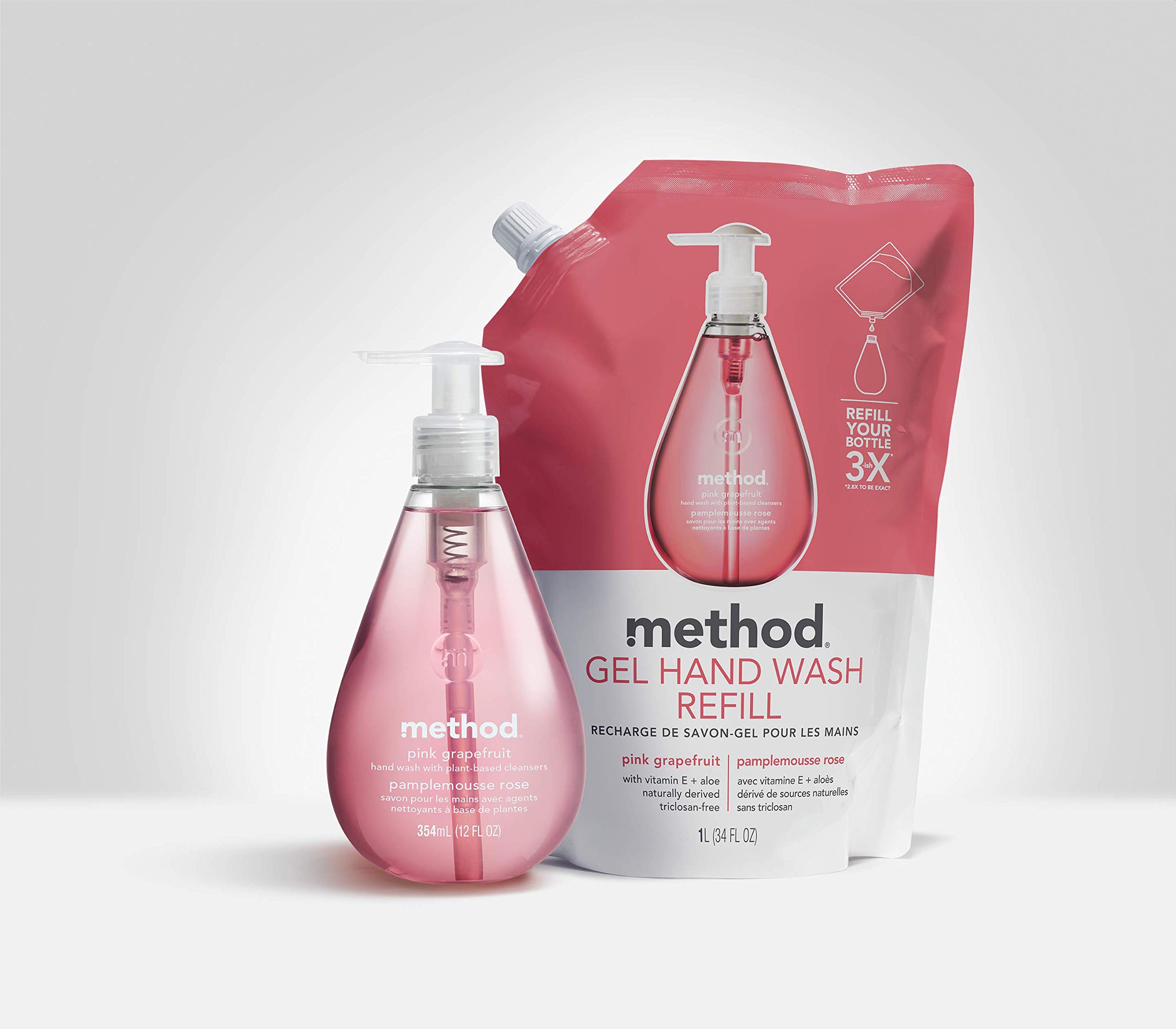 Method Gel Hand Soap Refill, French Lavender, Biodegradable Formula, 34 fl oz (Pack of 6)