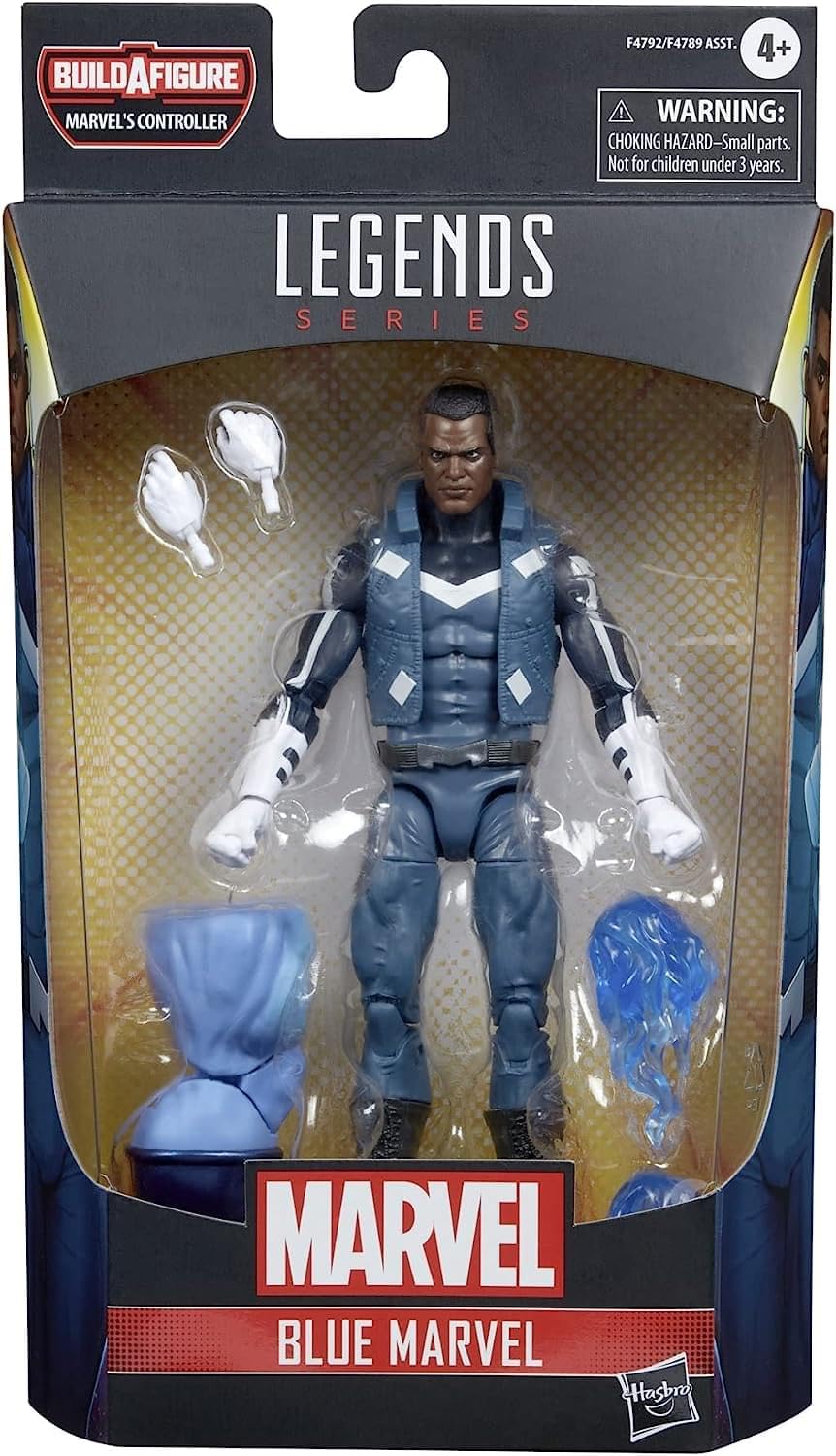Marvel Legends Series Blue Ultimates Costume Action Figure 6-inch Collectible Toy, 4 Accessories, 1 Build-A-Figure Part