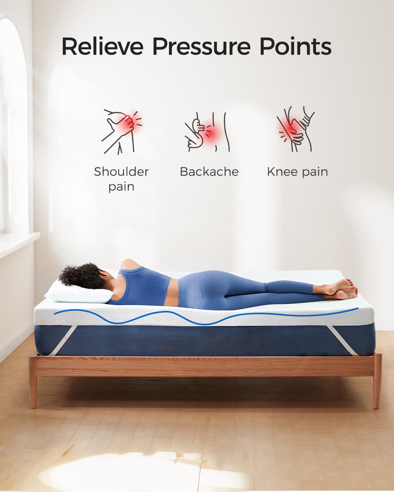 Dreamsmith 3 Inch Gel Memory Foam Mattress Topper Twin Size, Breathable Pressure Relief Mattress Topper, Washable Cover with Elastic Straps & Non-Slip Bottom, CertiPUR-US Certified, Cooling