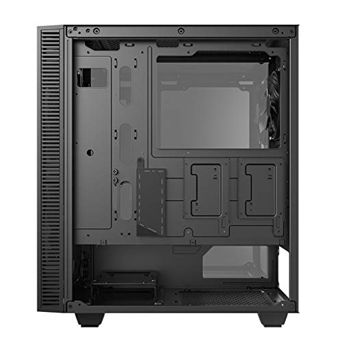 HDYD ATX Case,Mid-Tower PC Gaming Case ATX/M-ATX/ITX - Front I/O USB 3.0 Port - Tempered Glass Side Panel - 6 Fan Position - Support 200mm Fan Installation