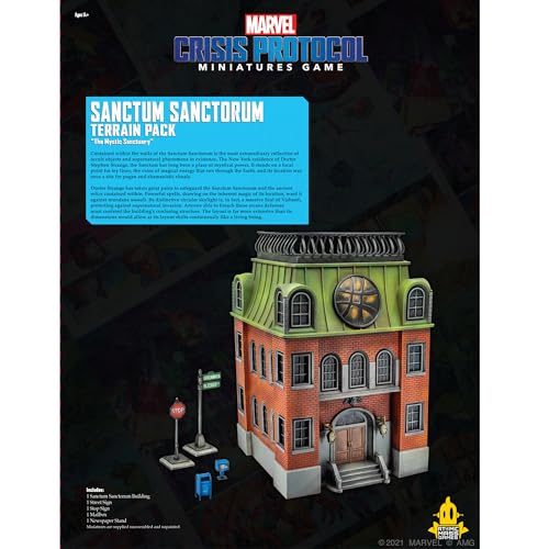 Marvel: Crisis Protocol Sanctum Sanctorum Terrain Expansion - Mystical Sanctuary for Epic Battles! Tabletop Superhero Game, Ages 14+, 2 Players, 90 Minute Playtime, Made by Atomic Mass Games