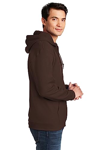 Gildan Heavy Blend Full-Zip Hooded Sweatshirt 20F Dark Chocolate