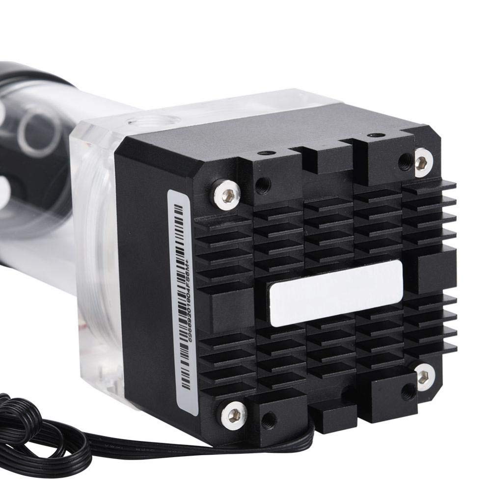 Bewinner 800L/H Mini Water Cooling Pump 0.7A 7V 12cm/ 4.72in, 17cm/ 6.69in Computer Pump 4 Meters Pump Head Fast Heat Dissipation Multi-Level Protection Cool Water Pump(17cm Black)