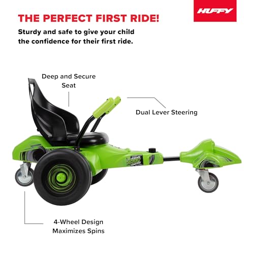 Huffy Green Machine Vortex 12V Battery Powered Ride On, Ideal for Ages 8+, Easy to Operate, Adjustable Frame, Endless Fun, Balanced Spins and Wheelies, 8 MPH, Max Weight 150 Pounds