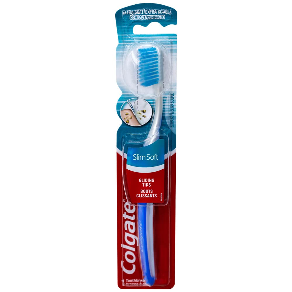 Colgate Slim Soft Ultra Compact Toothbrush, Extra Soft (Colors Vary) - 1 Count