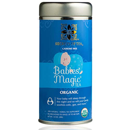 Secrets Of Tea Babies’ Magic Tea Baby Colic And Gas- USDA Organic Caffeine-Free Colic Calm Tea for Babies and Newborns - 80 Servings - 20 Count(1 Pack)