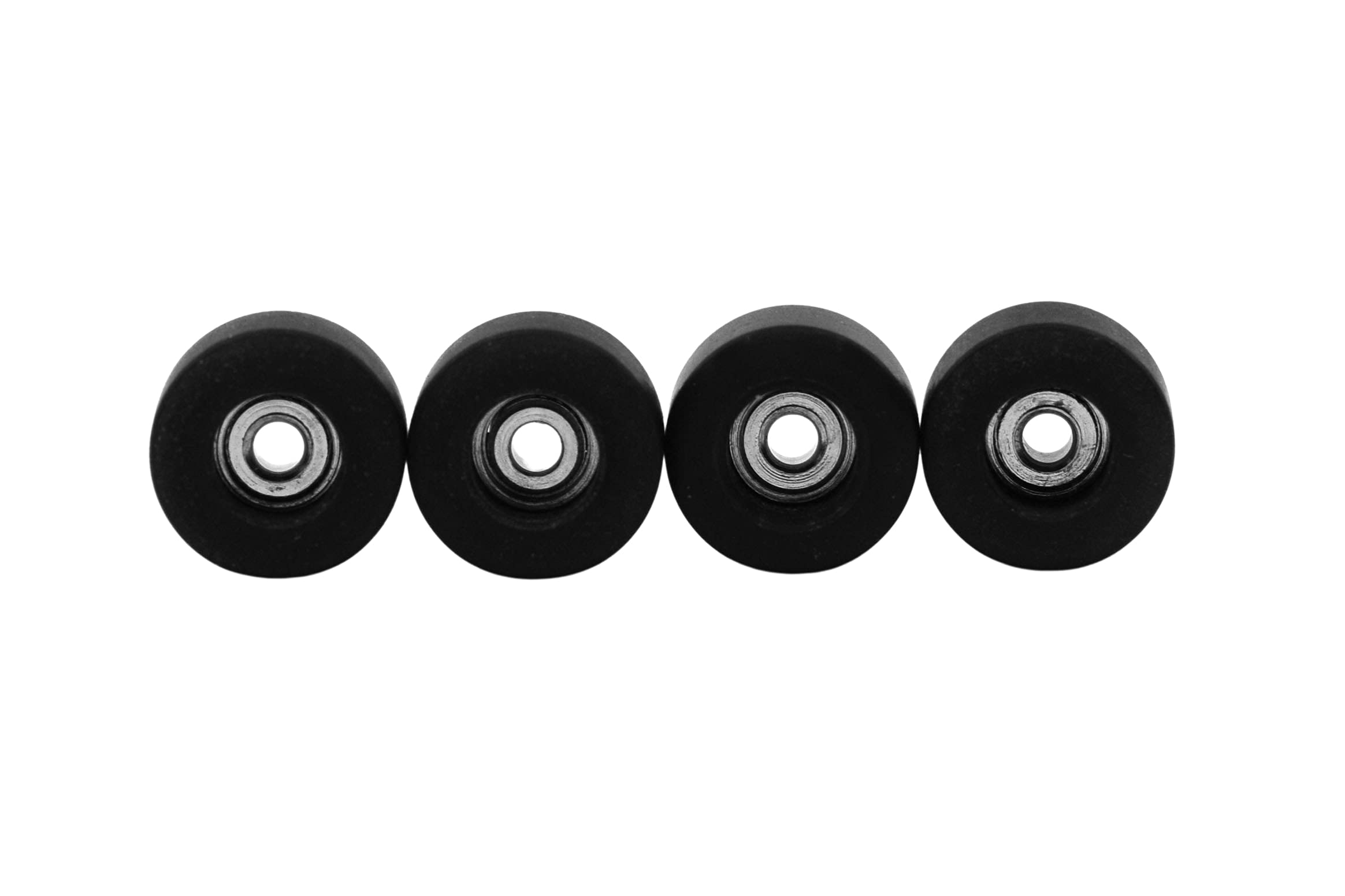 Teak Tuning Apex 71D Urethane Fingerboard Wheels, New Street Shape, 7.7mm Diameter, Ultra Spin Bearings - Made in The USA - Pitch Black Colorway