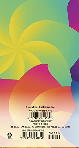 Big & Bright Large Print | 2023-2024 3.5 x 6.5 Inch Two Year Monthly Pocket Planner Calendar | BrownTrout | Easy to See Large Font