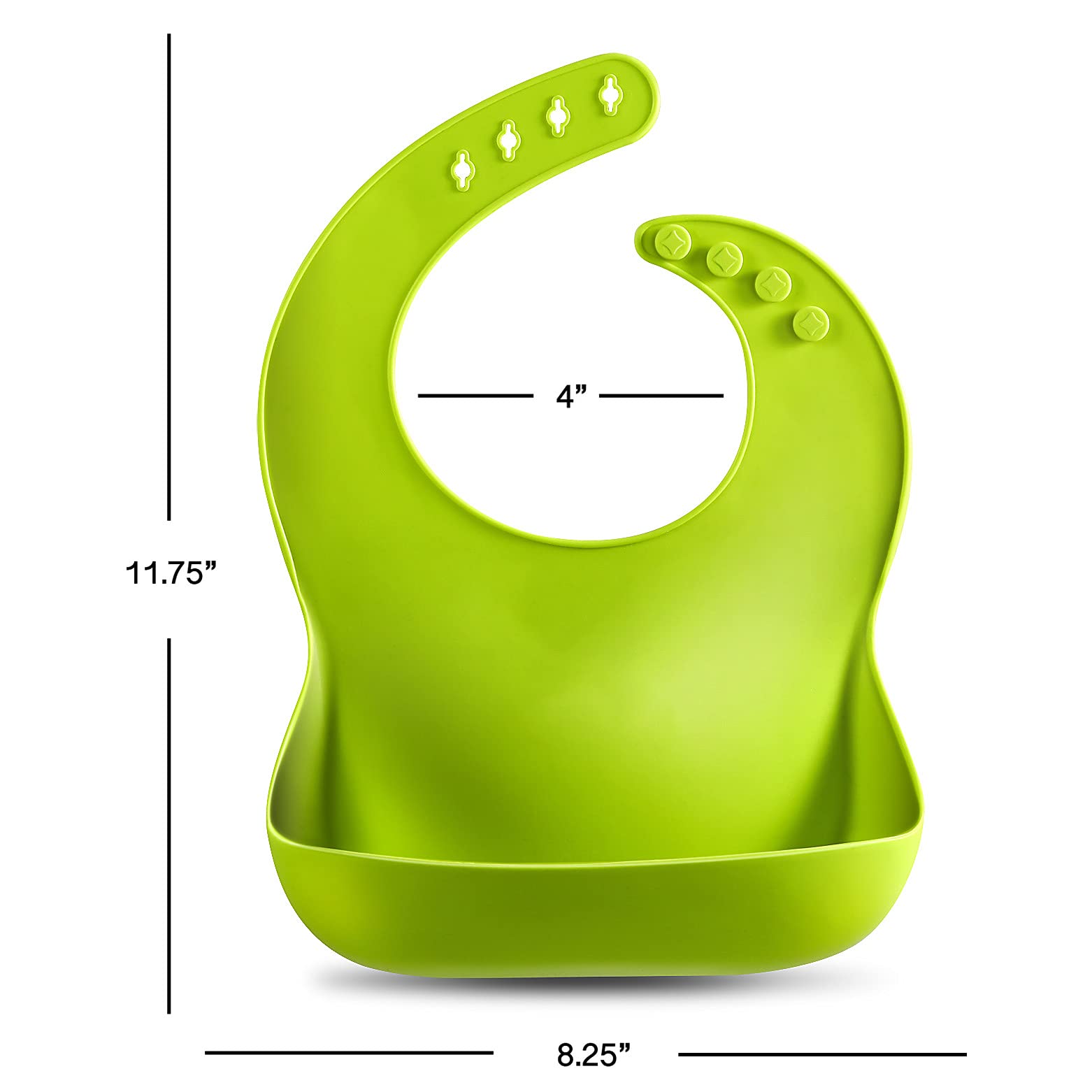 PandaEar Set of 2 Cute Silicone Baby Bibs for Babies & Toddlers (10-72 Months) Waterproof, Soft, Unisex, Non Messy - Turquoise/Lime Greenā¦