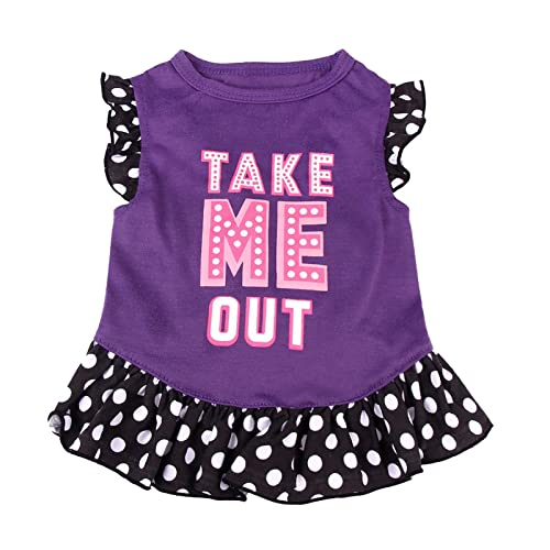 Dog Plush Vest Skirt Cotton Black Puppy Coat Dog Outfits for Teacup Yorkie Boys Girls Sleeveless Beach Dress