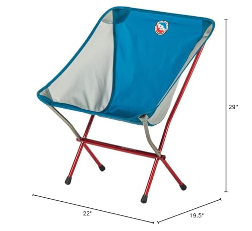 Big Agnes Mica Basin Chair- Ultralight, Portable Chair for Camping and Backpacking, Blue/Gray