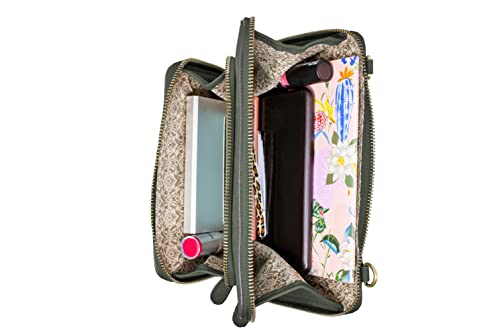 Joy Susan Women’s Brushed Mini Convertible Zip Around Wristlet