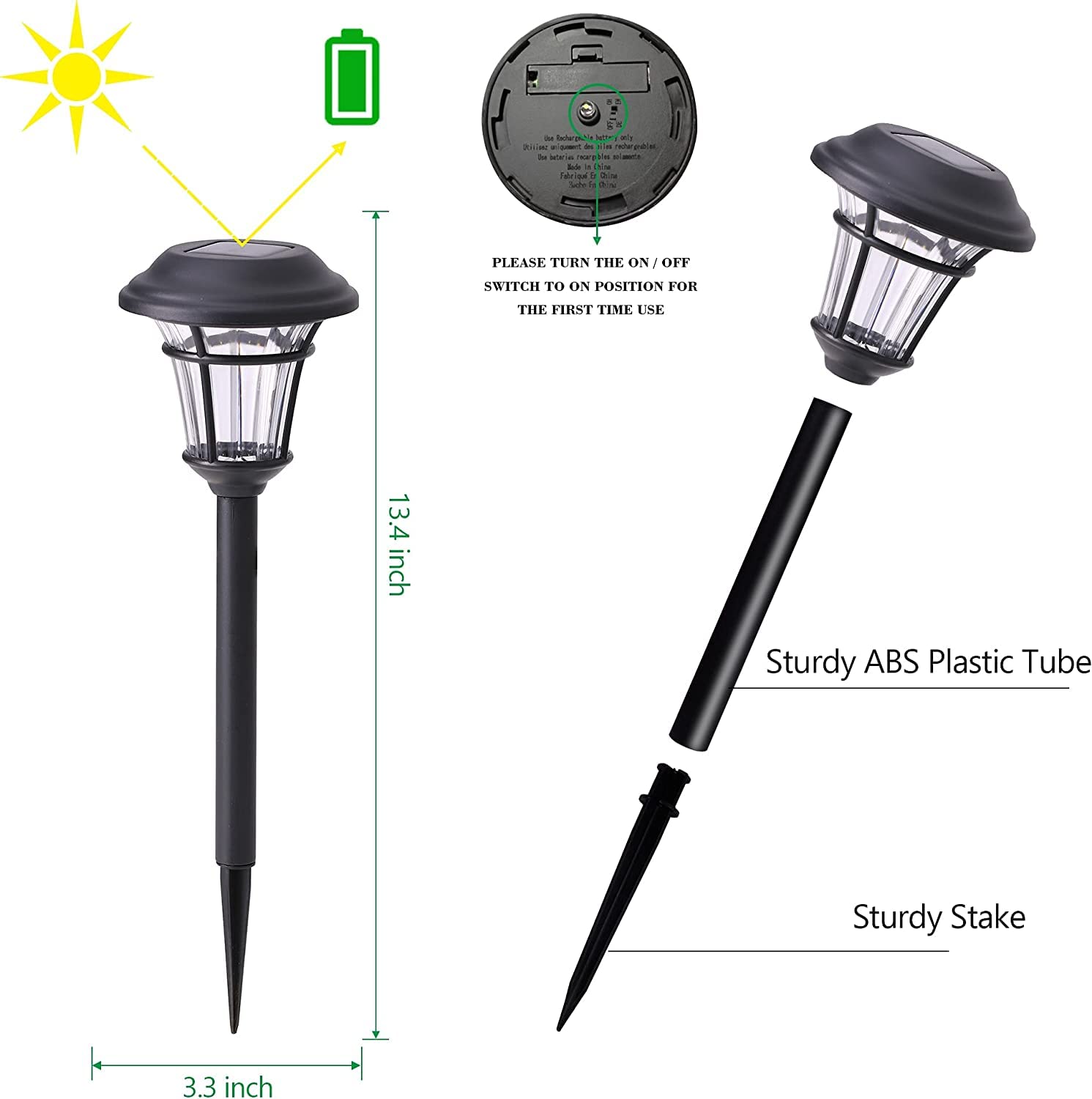 MAGGIFT 8 Pack Solar Ground Lights Outdoor, Disk Light 8 LED Cool White + 4 LED Blue, Waterproof Solar Powered Lights, In-Ground Walkway Deck for Pathway Driveway Landscape Garden Patio, Lawn, Yard