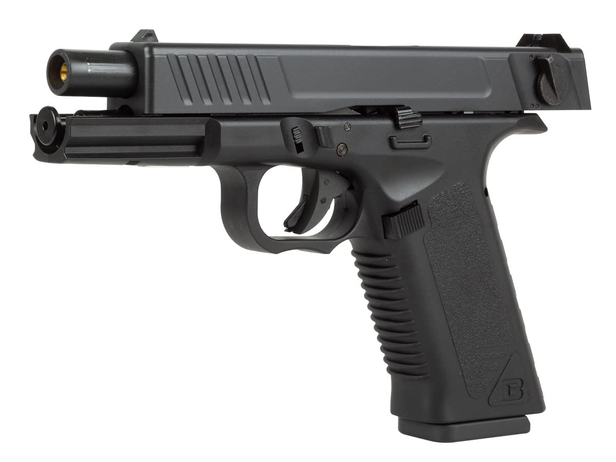Barra Airguns 009 Full Auto BB Gun Pistol, CO2 Blowback Select Fire Air Pistols, BB Guns for Kids & Adults, 18-Round Drop-Free Magazine, 325 FPS, 177 Caliber BBS